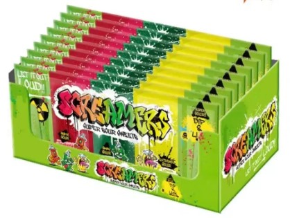 ZED Candy Screamers Sour Candy Dip & Lick (24 x 40 gr) - Five Star ...