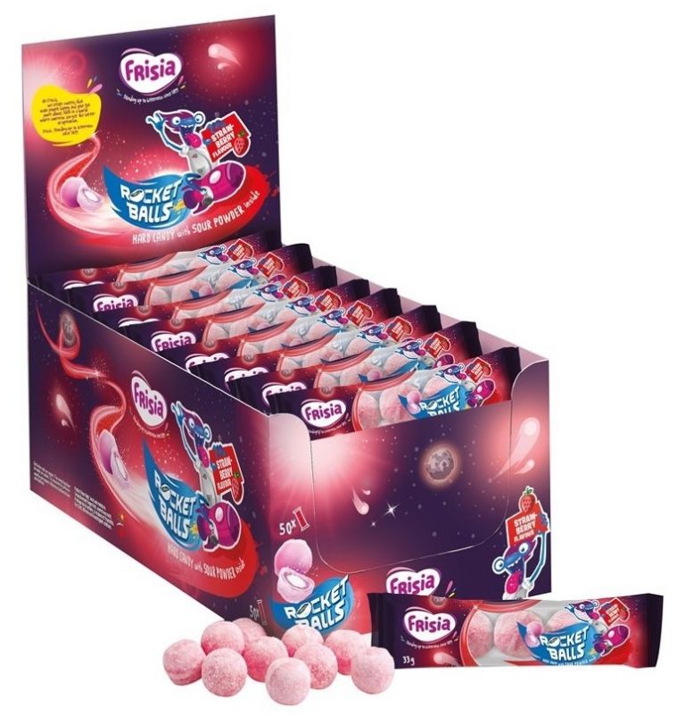 Frisia Rocket Balls Strawberry (50 x 33g) - Five Star Trading Holland