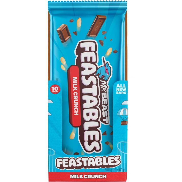 Mr. Beast Feastables Milk Crunch Chocolate (10 x 60g) - Five Star ...