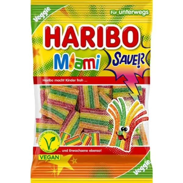 Haribo Miami Sauer (22 x 85g bag) - Five Star Trading Holland