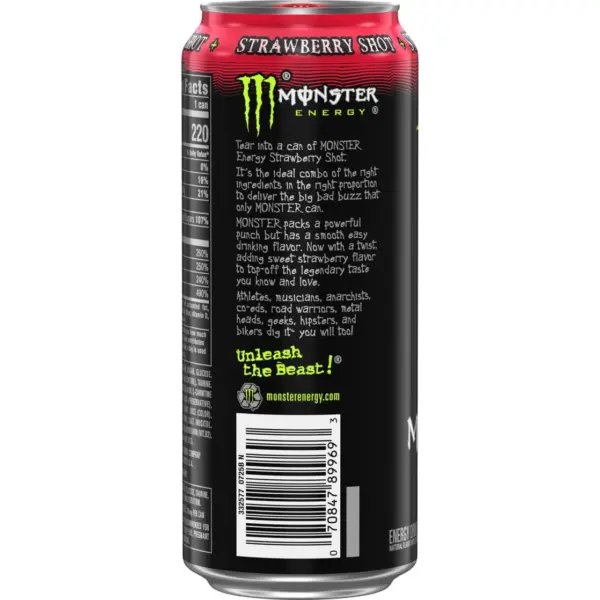 Monster Energy Strawberry Shot (24 x 0,473 Liter cans USA) - Five Star ...